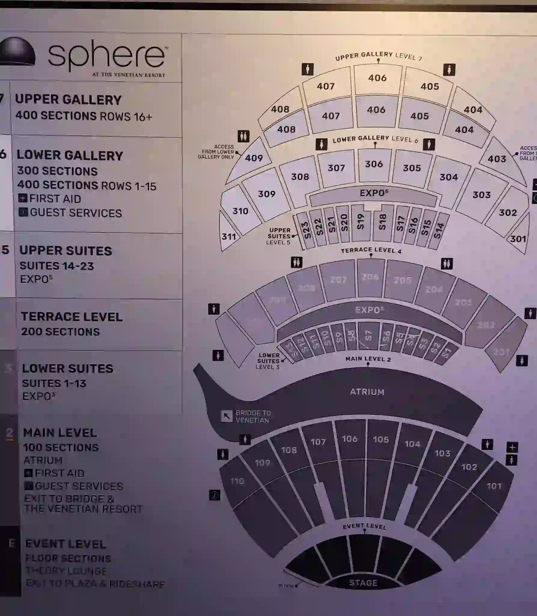 Seating Chart No Doubt Sphere: View 306 Sec - Sphere LV